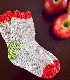 Ravelry: Bobbing for Apples Socks pattern by Amanda Auchter