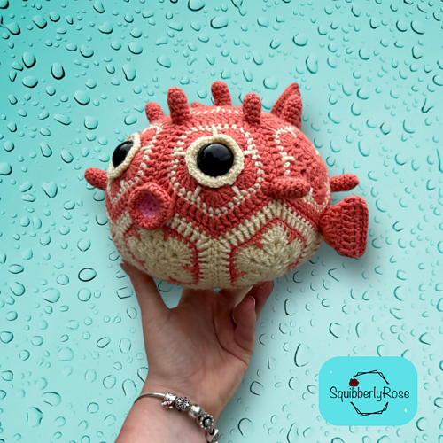 Ravelry: Bubbles the African Flower Puffer Fish pattern by selina page