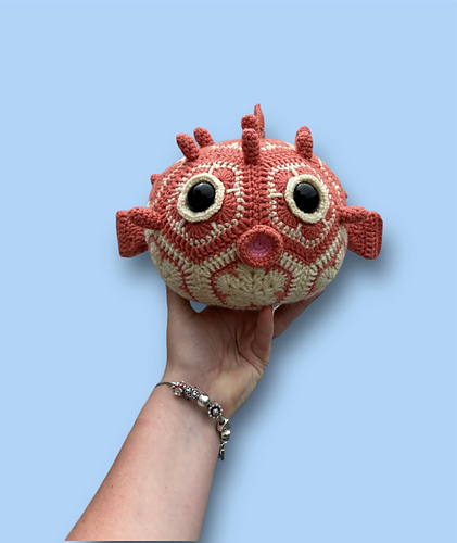 Ravelry: Bubbles the African Flower Puffer Fish pattern by selina page