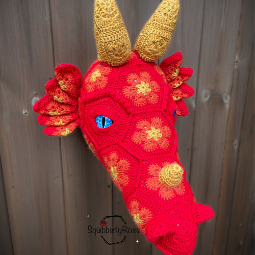 Ravelry: Draco the African Flower Dragon Head pattern by selina page