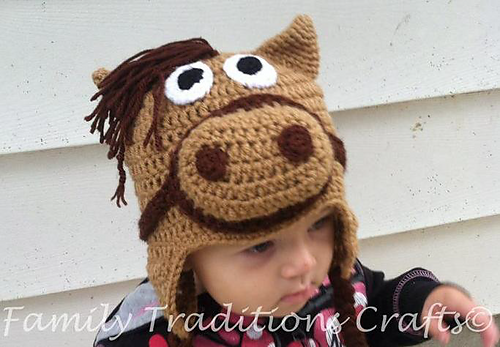 Ravelry: Horse Hat - Earflap Style pattern by Shannon Corcoran Family ...