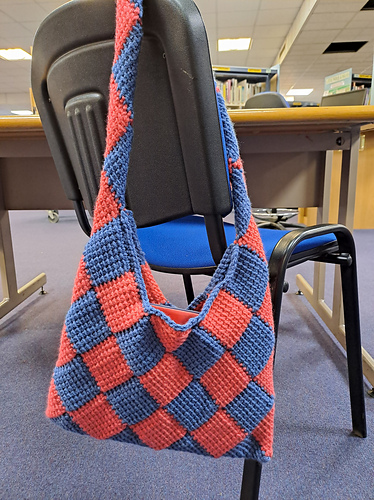 Ravelry: Tunisian Entrelac Shoulder Bag pattern by Stacey Harmer