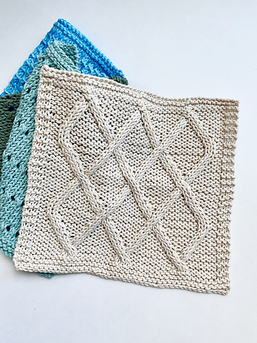Ravelry: Lattice Cable Washcloth pattern by Stacy Wilkinson