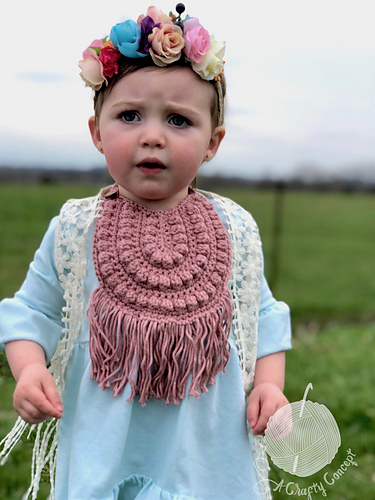 Ravelry: Bitty Boho Bib pattern by Ashley Stallsworth
