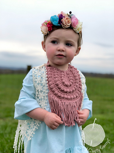 Ravelry: Bitty Boho Bib pattern by Ashley Stallsworth