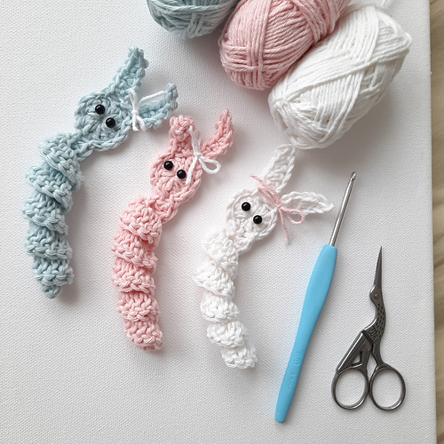 Ravelry: Easter Bunny Worry Worm pattern by May Shehab