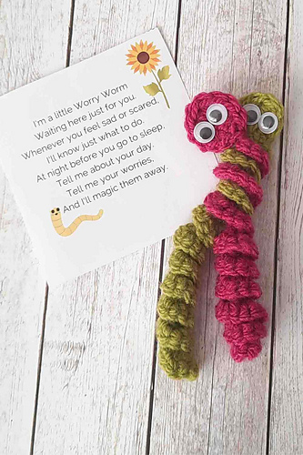 Ravelry: Worry Worms pattern by May Shehab