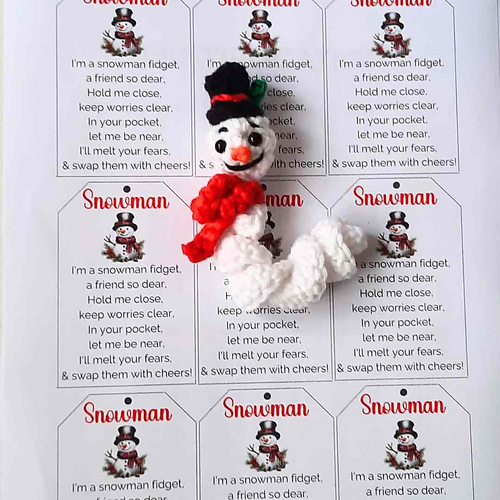 Ravelry: Snowman Worry Worm pattern by May Shehab