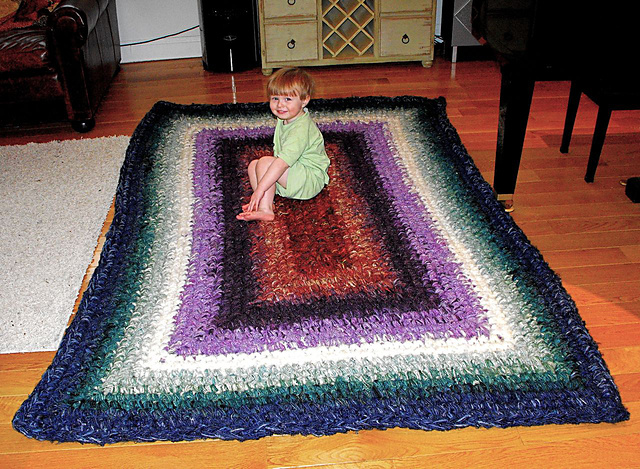 Ravelry: Phyllis Crocheted Granny Rectangle Rug pattern by Jessie Driscoll