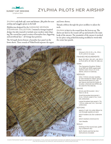 Ravelry: Zylphia Pilots Her Airship pattern by Stephannie Tallent