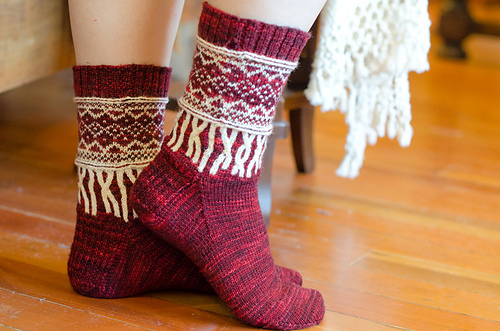 Ravelry: Fringe Socks pattern by Stephannie Tallent