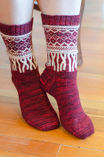 Ravelry: Fringe Socks pattern by Stephannie Tallent
