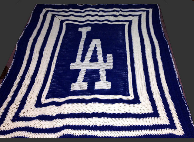 Ravelry: Stephcrochet3's LA Dodgers Graphghan