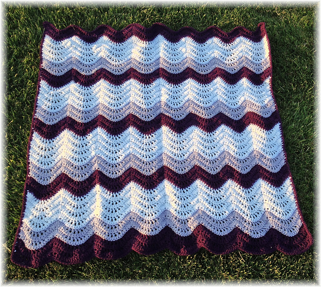 Ravelry: Stephcrochet3's Purple Waves Ripple Baby Blanket