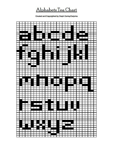 Ravelry: Alphabets Tea Chart pattern by Steph Conley