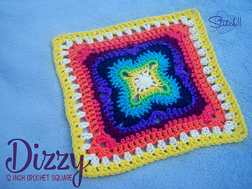 Ravelry: Dizzy 12 inch square pattern by Stitch11