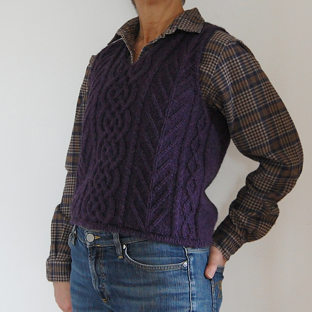 Ravelry: Stjarnkraft's Purple Aran Vest