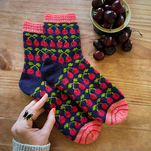 Ravelry: Cherry Picking socks pattern by Stone Knits