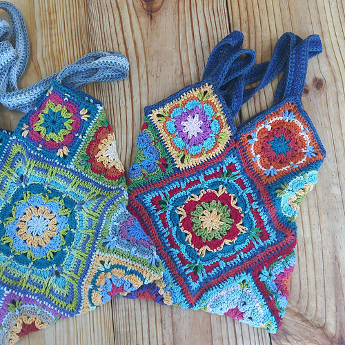 Ravelry: Flower Granny Squares Tote Bag pattern by Stouto Creative Crochet