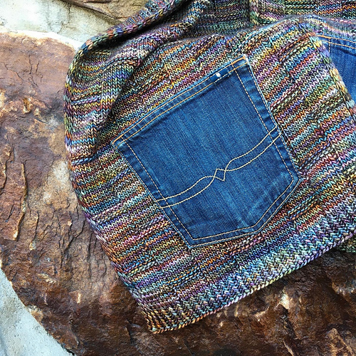 Ravelry: Sasha Knit+Denim Wrap pattern by Alexandra Davidoff
