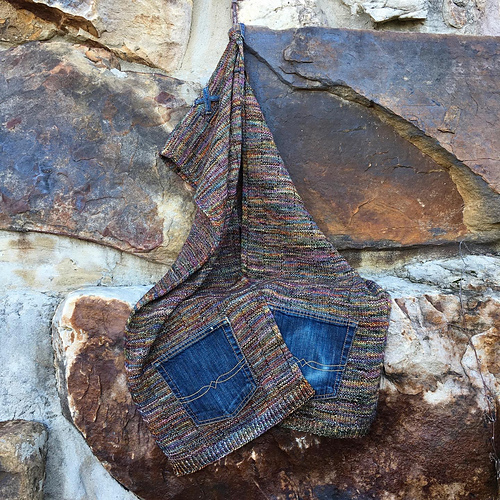 Ravelry: Sasha Knit+Denim Wrap pattern by Alexandra Davidoff
