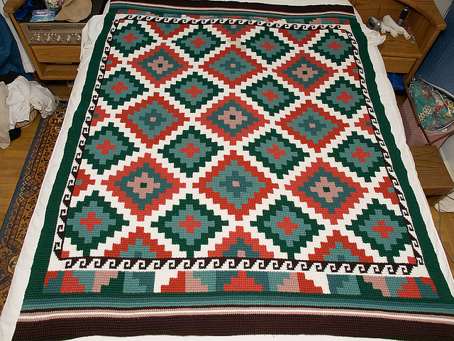 Ravelry: Indian Afghan pattern by Spinnerin