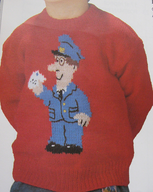 Ravelry: Standing Postman Pat jumper pattern by Joy Gammon