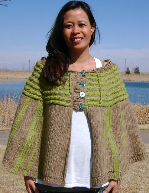 Ravelry: 2 Way Cape to Jacket pattern by Suesan Roth