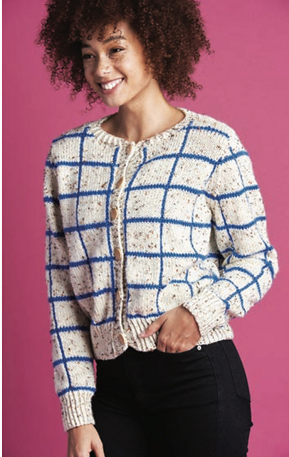 Ravelry: Windowpane Cardigan pattern by Yarnspirations Design Studio