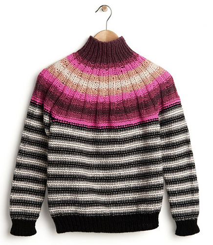 Ravelry: Ribs & Stripes Yoke Sweater pattern by Yarnspirations Design ...