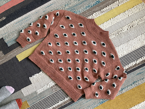 Ravelry: ADULT EYES SWEATER pattern by Lindsay Degen