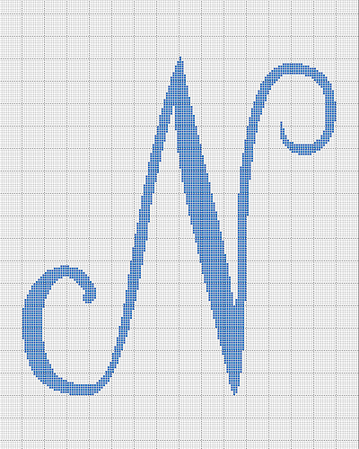 Ravelry: Monogram N Blanket pattern by Karin Whit