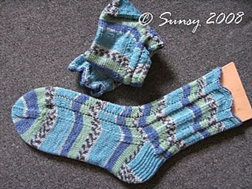 Ravelry: Waves and Piers Socks pattern by Charlene Schurch and Beth Parrott
