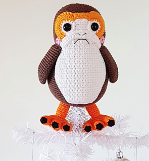 Ravelry: Porg Christmas Tree Topper pattern by Jennifer Santos