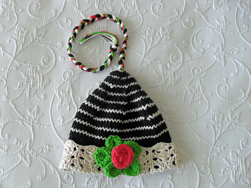 Ravelry: Lace Brimmed Elf Hat, Pixie Hat pattern by Susan Gardner