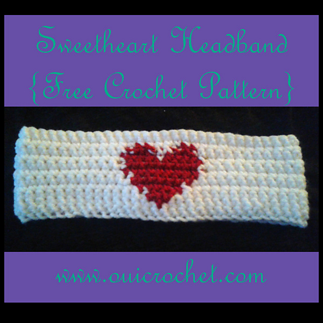 Ravelry: Sweetheart Headband pattern by Susie Oui Crochet