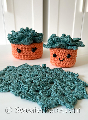 Ravelry: #358 Succulent Coaster Set pattern by SweaterBabe