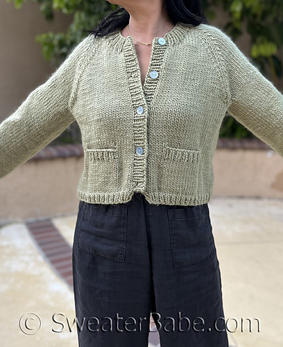 Ravelry: #368 Pistachio Cardigan pattern by SweaterBabe