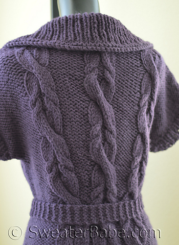 Ravelry: #118 Fitted Cabled Shawl-Collared Vest pattern by SweaterBabe