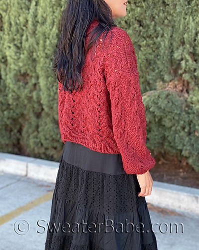 Ravelry: #336 Madison Cabled Cardigan pattern by SweaterBabe