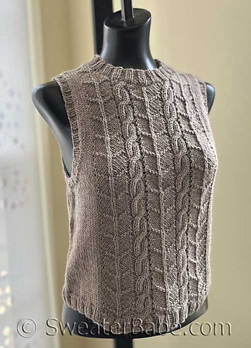 Ravelry: #350 Willow Vest pattern by SweaterBabe
