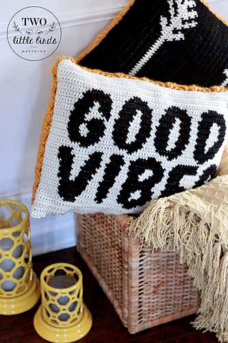 Ravelry: Good Vibes Pillow Set pattern by Emily Anne