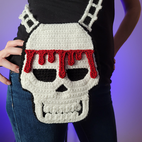 Ravelry: Bleeding Skull Purse pattern by Jen Knight