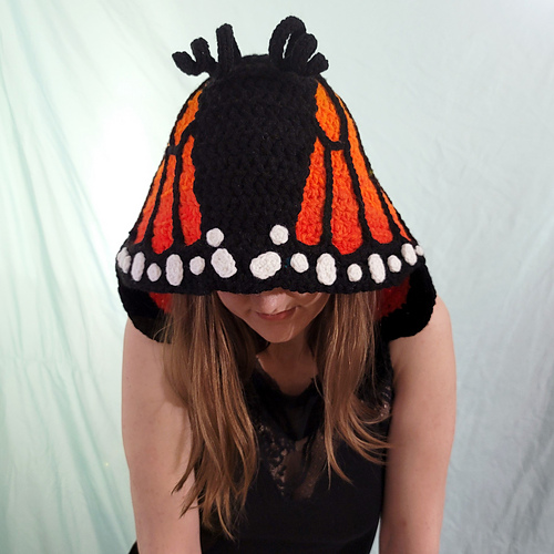 Ravelry: Monarch Butterfly Hood pattern by Jen Knight
