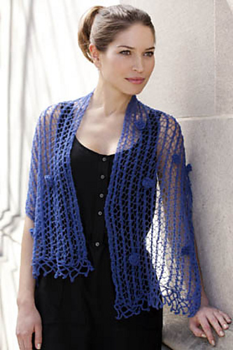 Ravelry: Norma Lace Shawl with Rosettes pattern by FDC Design Studio