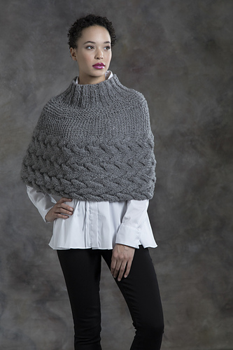 Ravelry: Grey Birch Capelet pattern by Irina Poludnenko