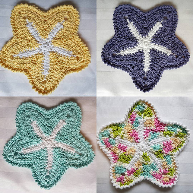 Ravelry: Gopheriterin's Starfish Dishcloth