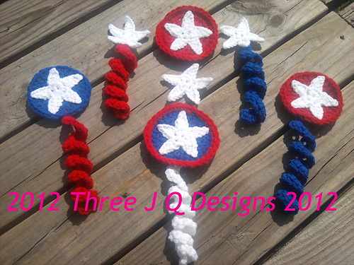 Ravelry: Stars, Star disks and swirly twirlies pattern by Tara Quarles