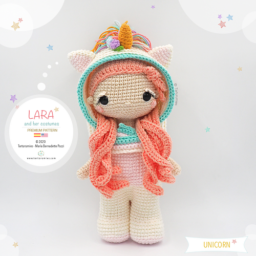Ravelry: Amigurumi Lara Doll: Bunny Unicorn Dinosaur pattern by Tarturumies