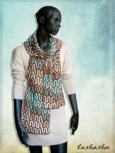 Ravelry: Knitted Scarf “PAMIR” pattern by Svetlana Gordon